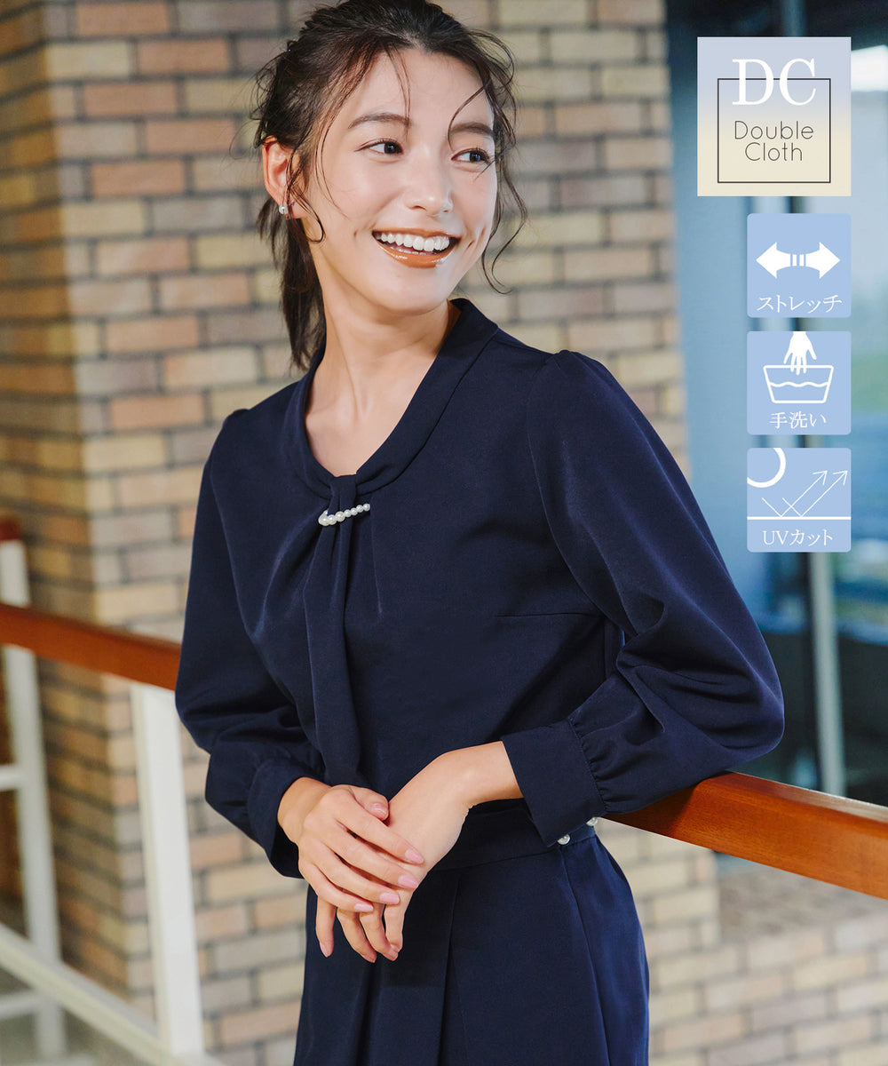 【ダブルクロス】【2way】ボウタイ風ブラウス – Tiaclasse